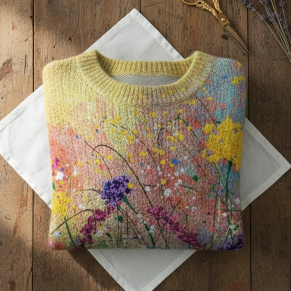 Kevätniityn Villapaita – Anna Atelier